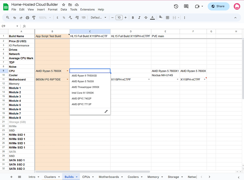 Prototype: Cloud Builder Spreadsheet - Hardware - 45HomeLab Forum