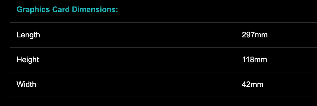 GPU Length and Case Dimensions - Hardware - 45HomeLab Forum